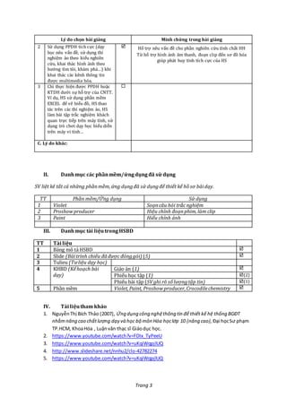 bảng mô tả hồ sơ bài dạy bài 22 - clo | PDF