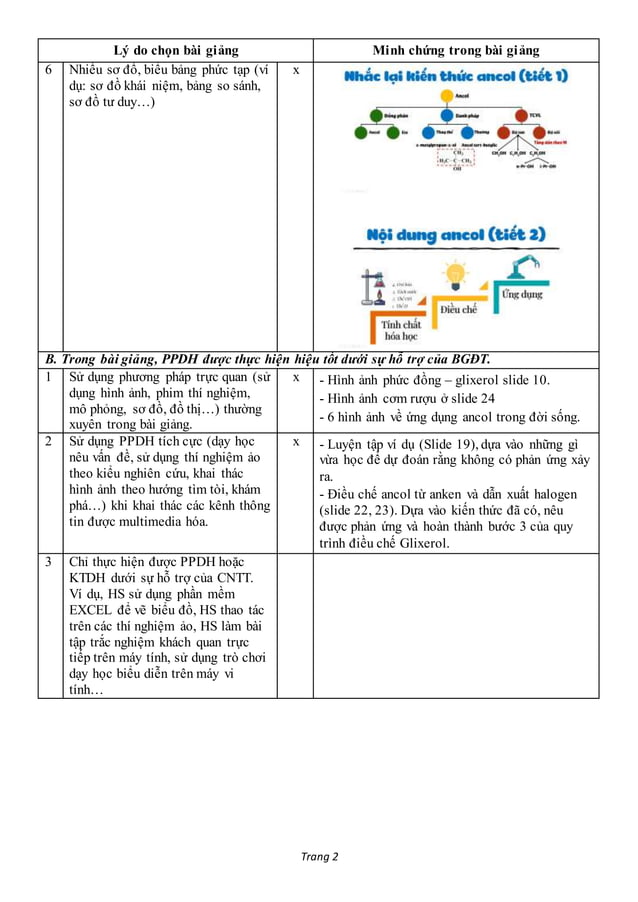 Bang mo ta hsbd ancol tiet 2 | PDF