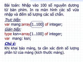 Kiểu Mảng 1 chiều | PPT