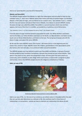 Bangsa Adat Allif Uru | PDF