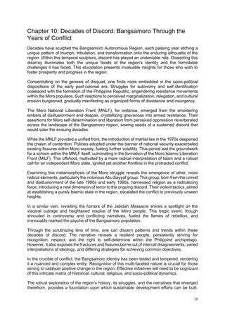 Bangsamoro Unveiled: Triumphs Tribulations and Transformations in the ...