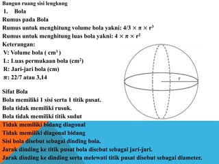Bangun ruang kel 13 | PPTX