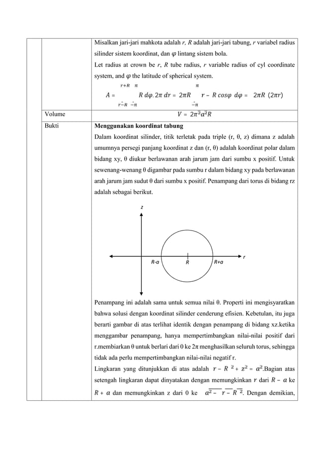 BANGUN RUANG SISI LENGKUNG GEOMETRI RUANG 2016 UNNES ROMBEL 2 | PDF