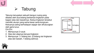 Bangun ruang sisi lengkung (roro galuh pinasti) | PPTX