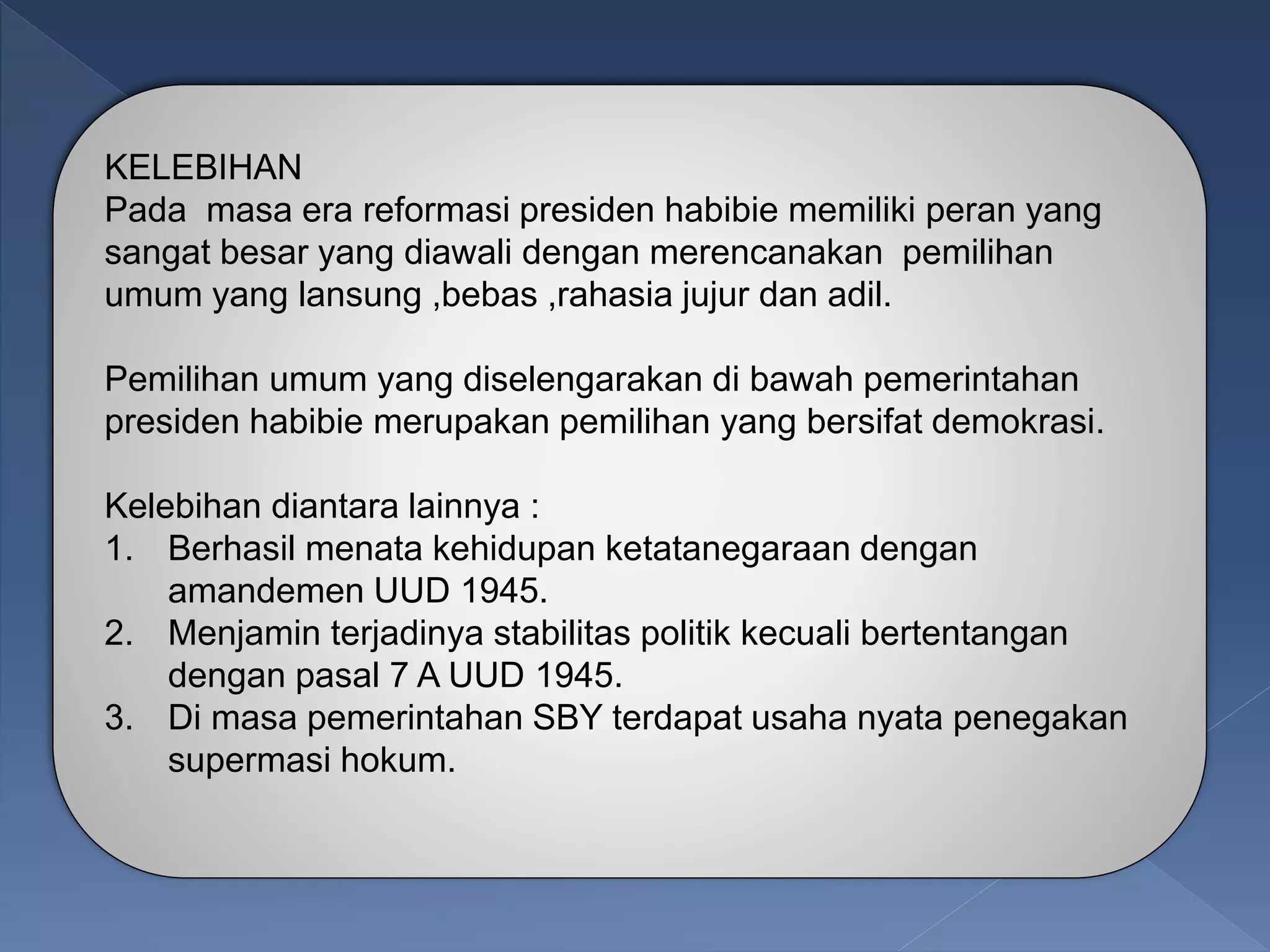 MASA REFORMASI DI INDONESIA (1998 - Sekarang) | PPTX