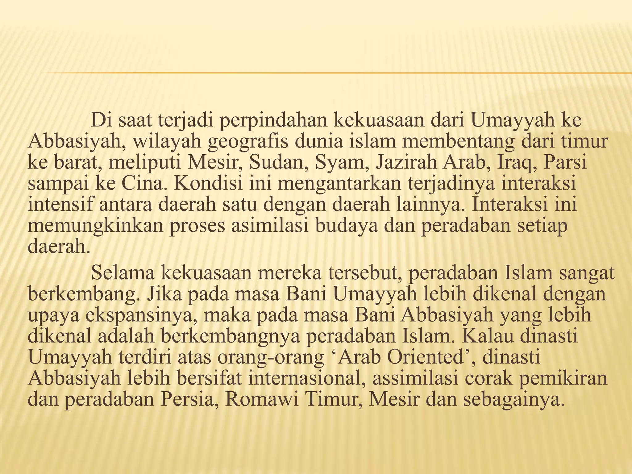 Peradaban Islam Masa Bani Abbasiyah | PDF