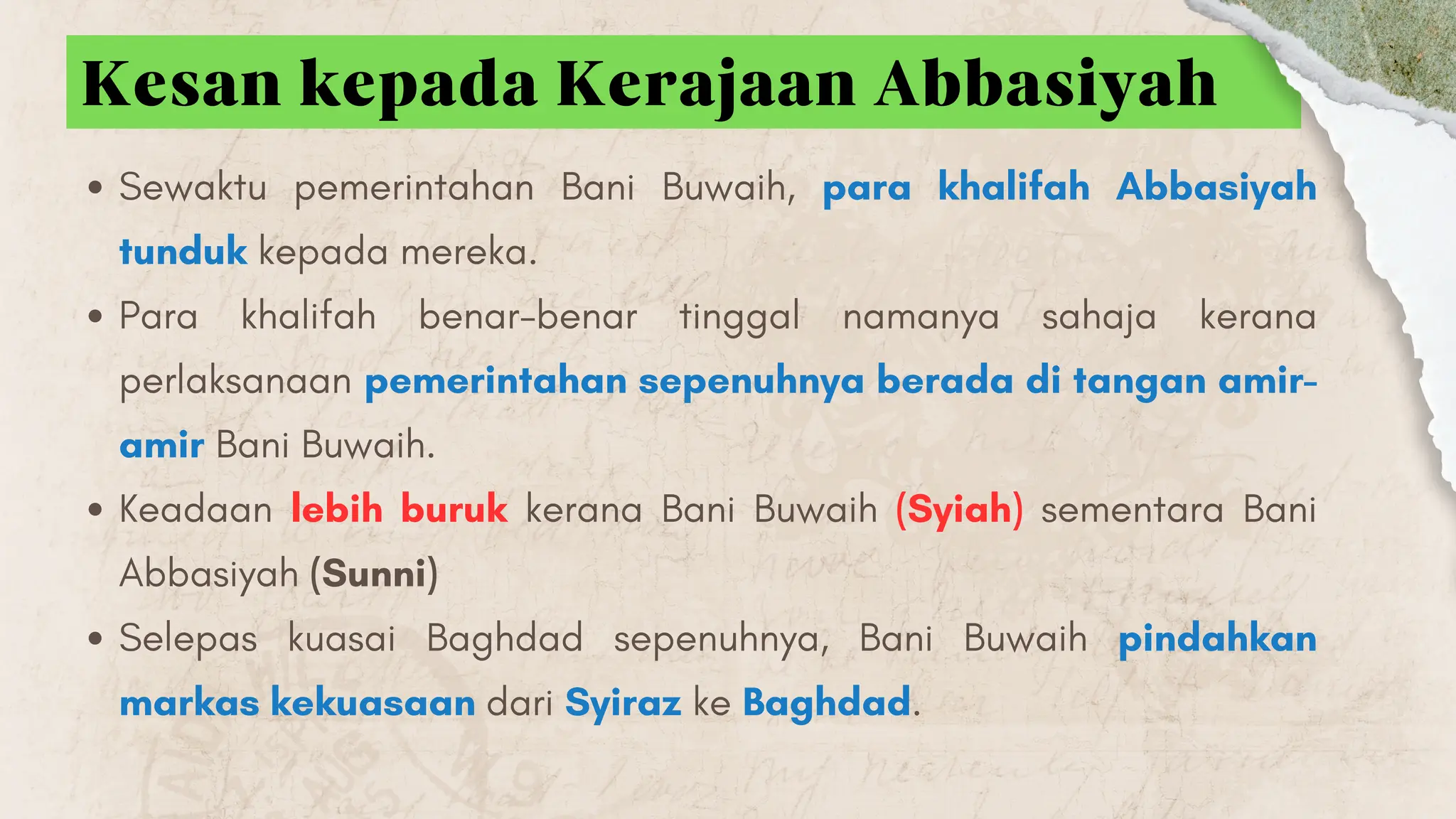 Bani Buwaih - Sejarah Islam Zaman Kerajaan Bani Abbasiyah | PDF