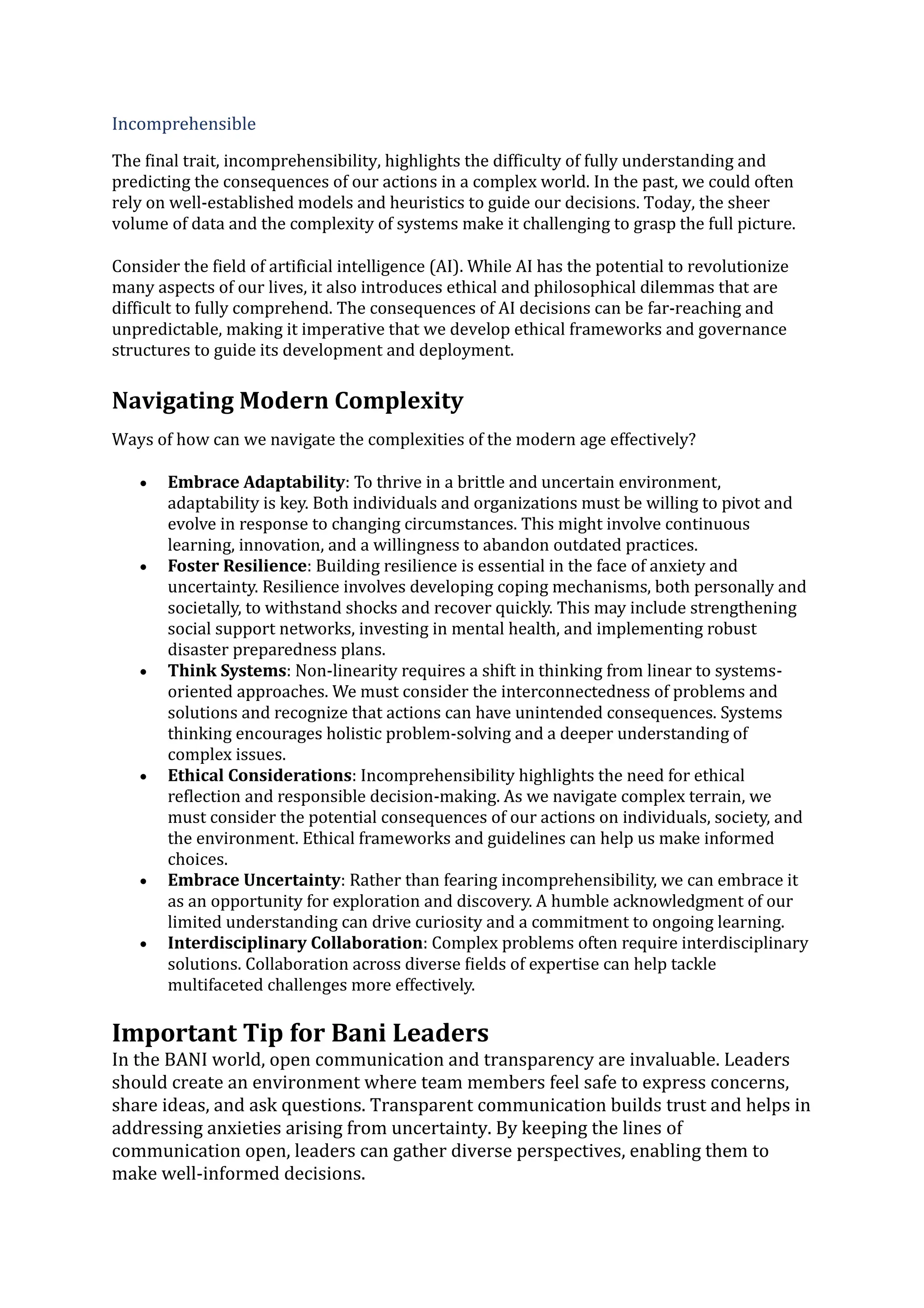 BANI Explained: Unraveling the Key Traits of Modern Complexity - Learn ...