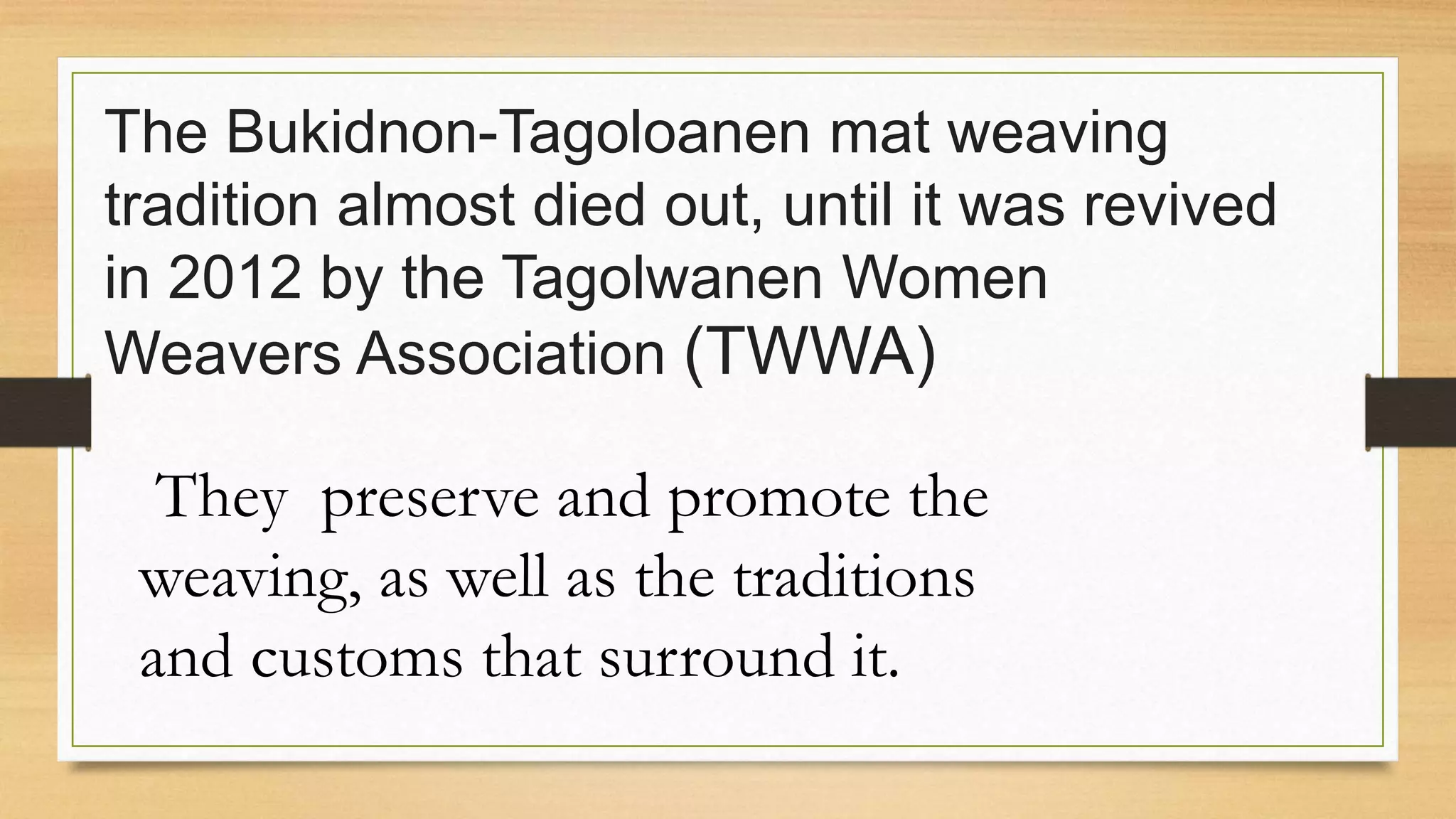 BANIG.pptx | Needlework | Arts and Crafts