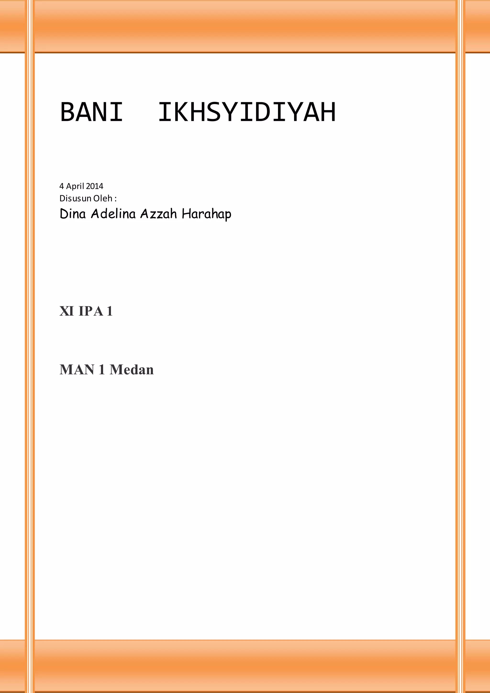 Bani ikhsyidiyah | PDF