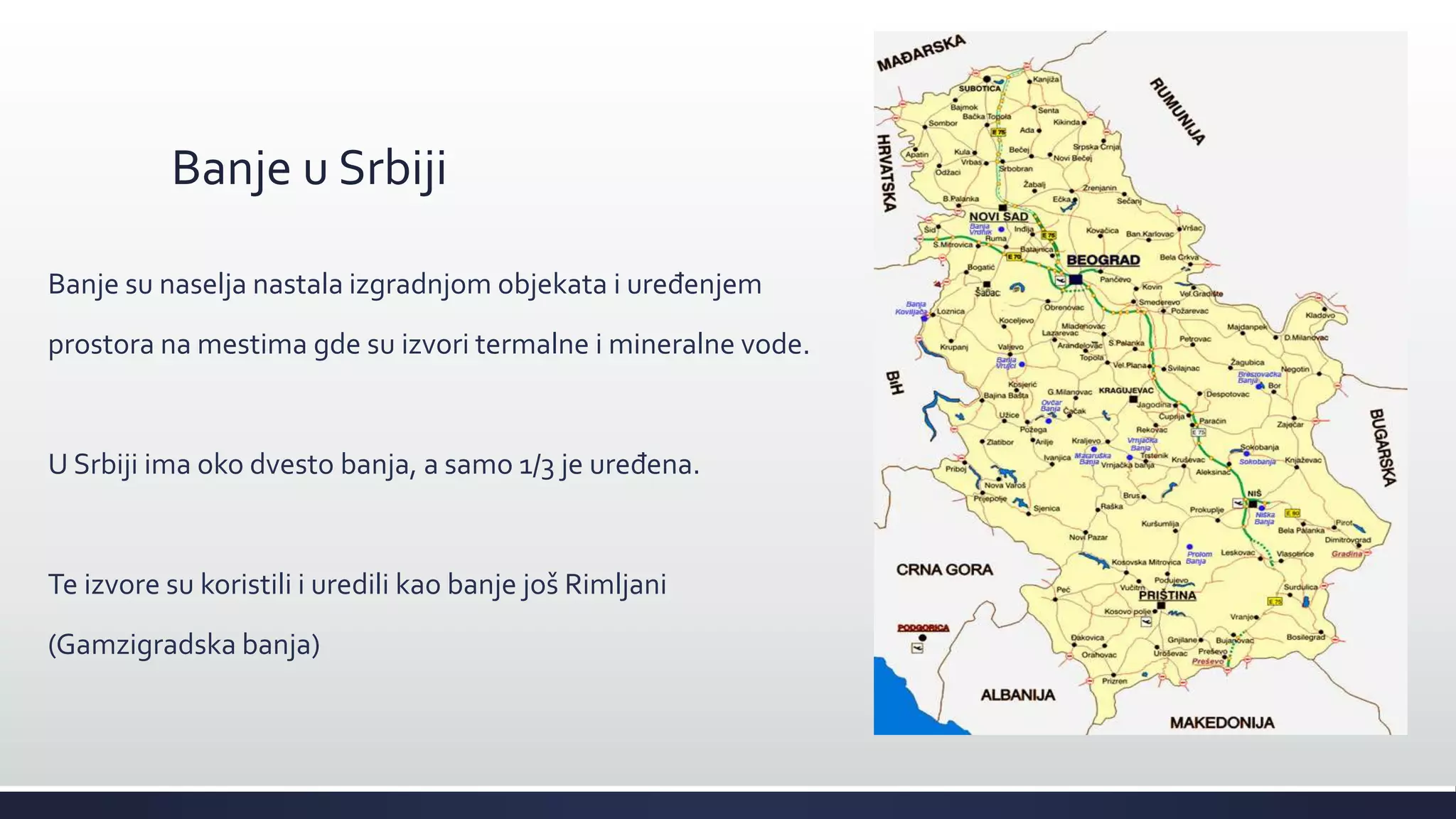 Banje i jezera u Srbiji | PPTX