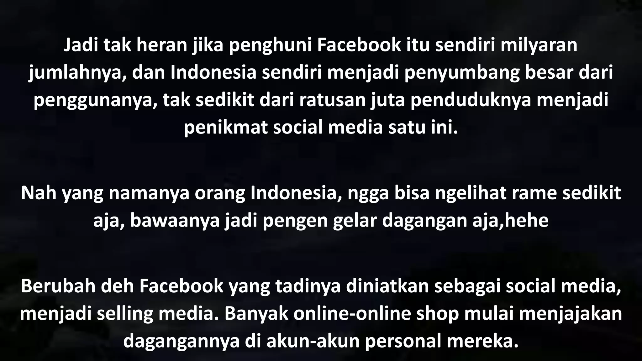 Banjir Orderan Lewat Facebook Organik | PPT | Free Download
