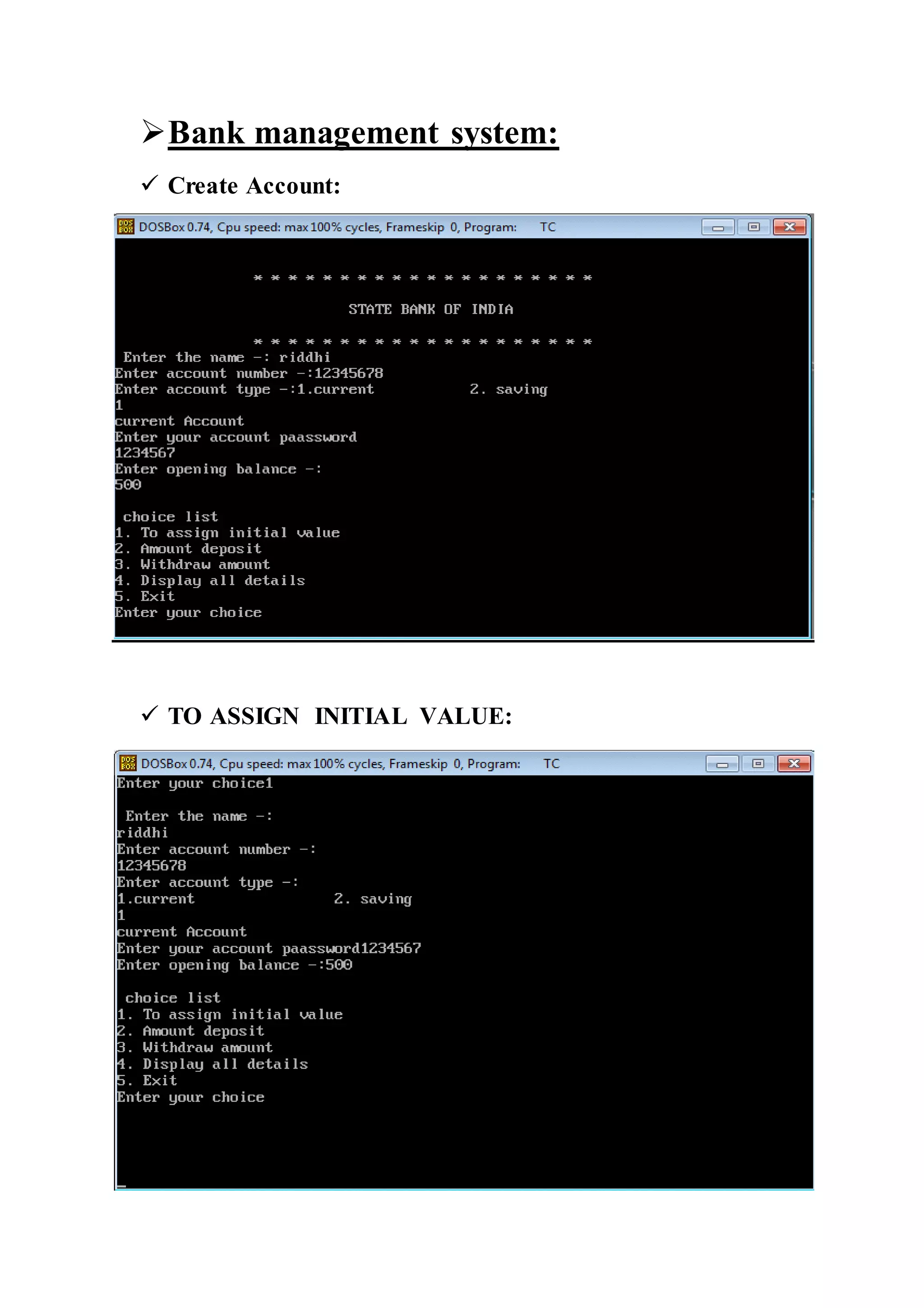 Bank Management System | PDF