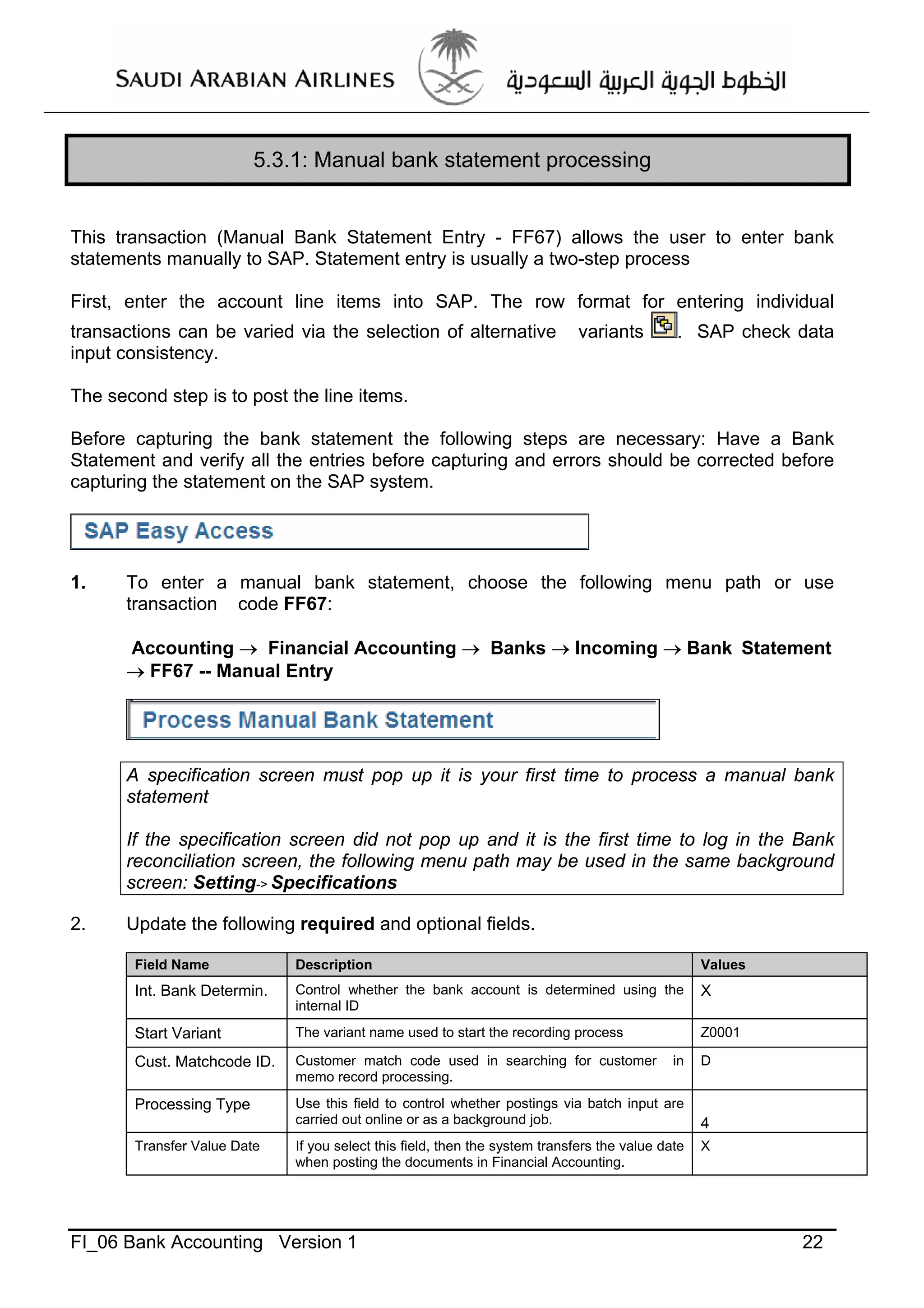 Bank accounting-enduser-training-manual | PDF