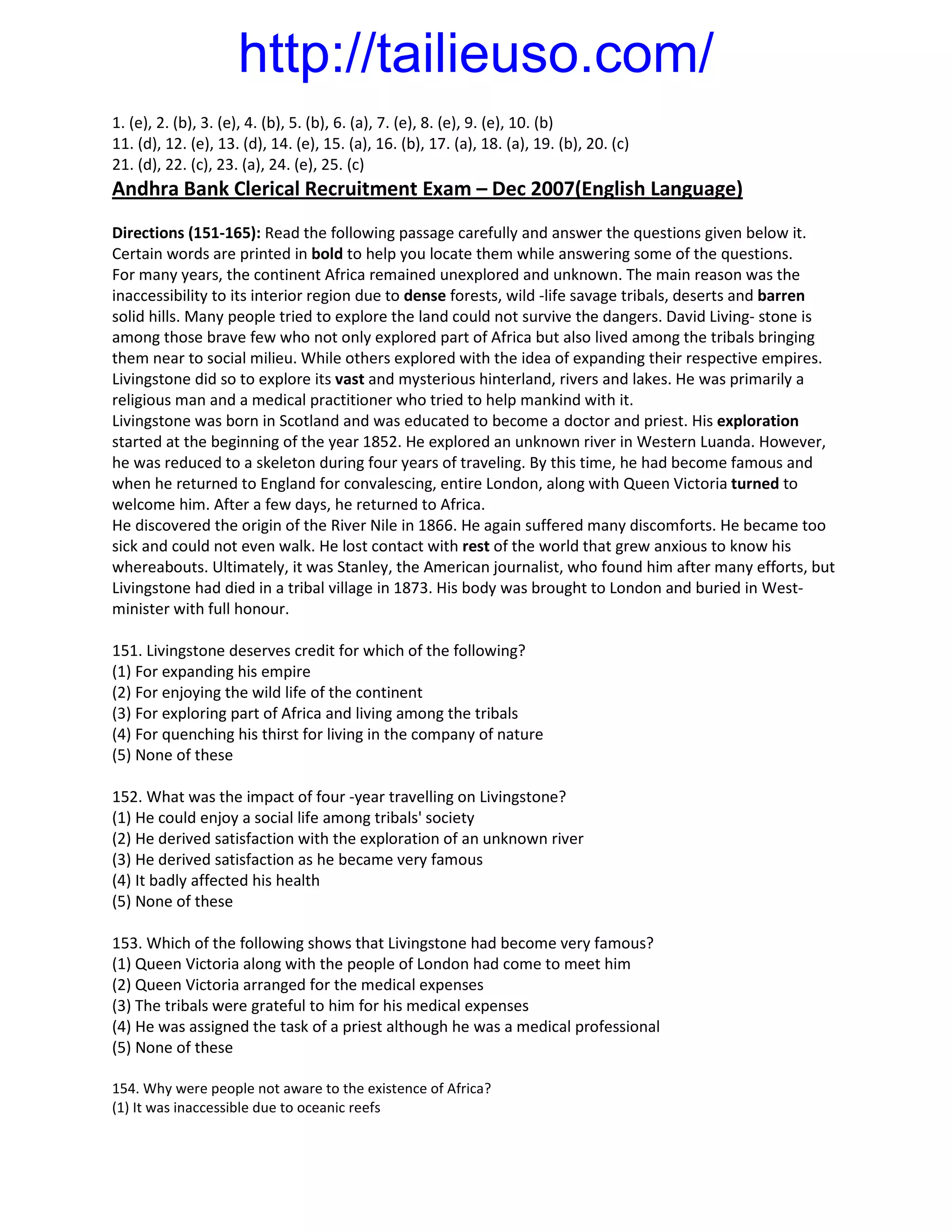 Bank exam-model-question-papers ans | PDF