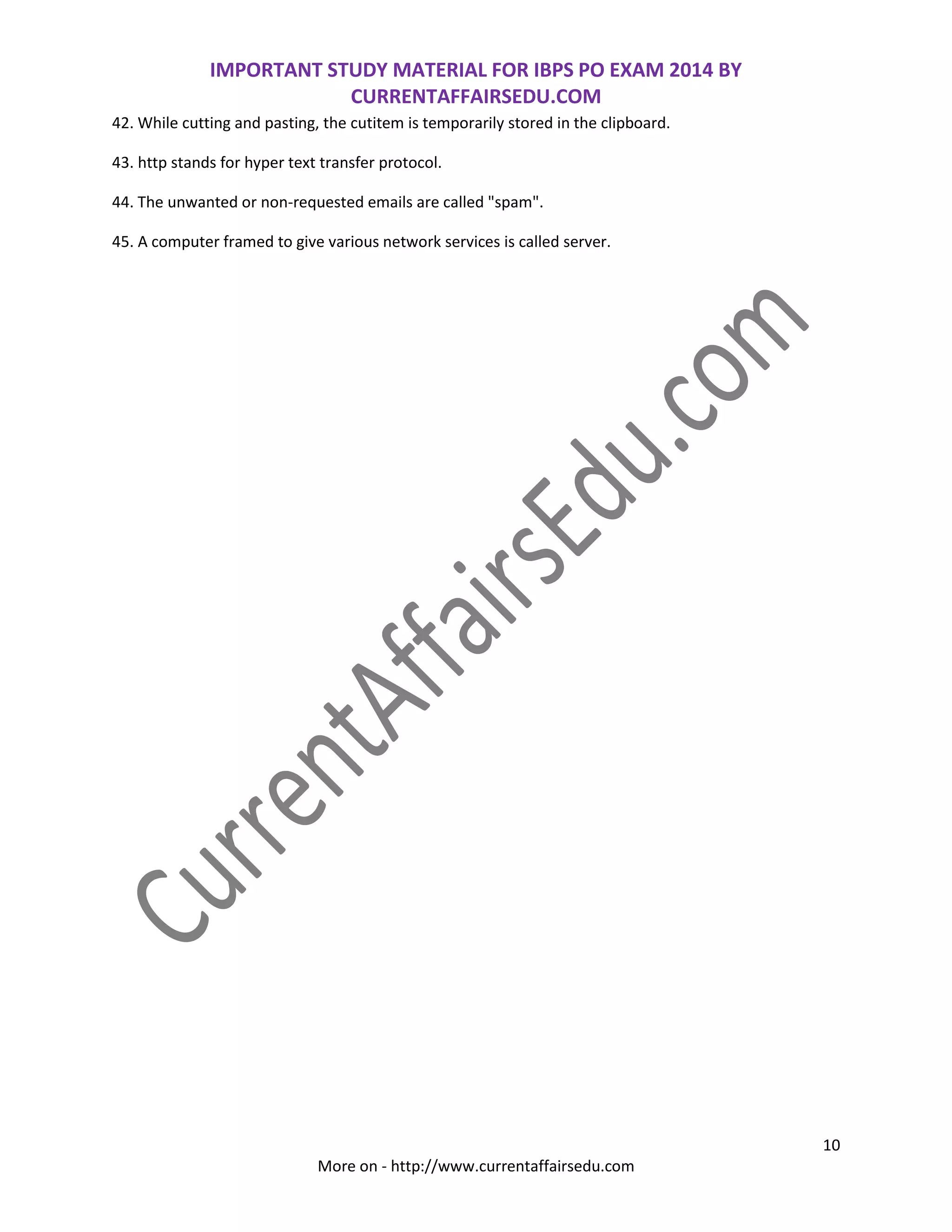 Bank exam-study-material-2014 | PDF