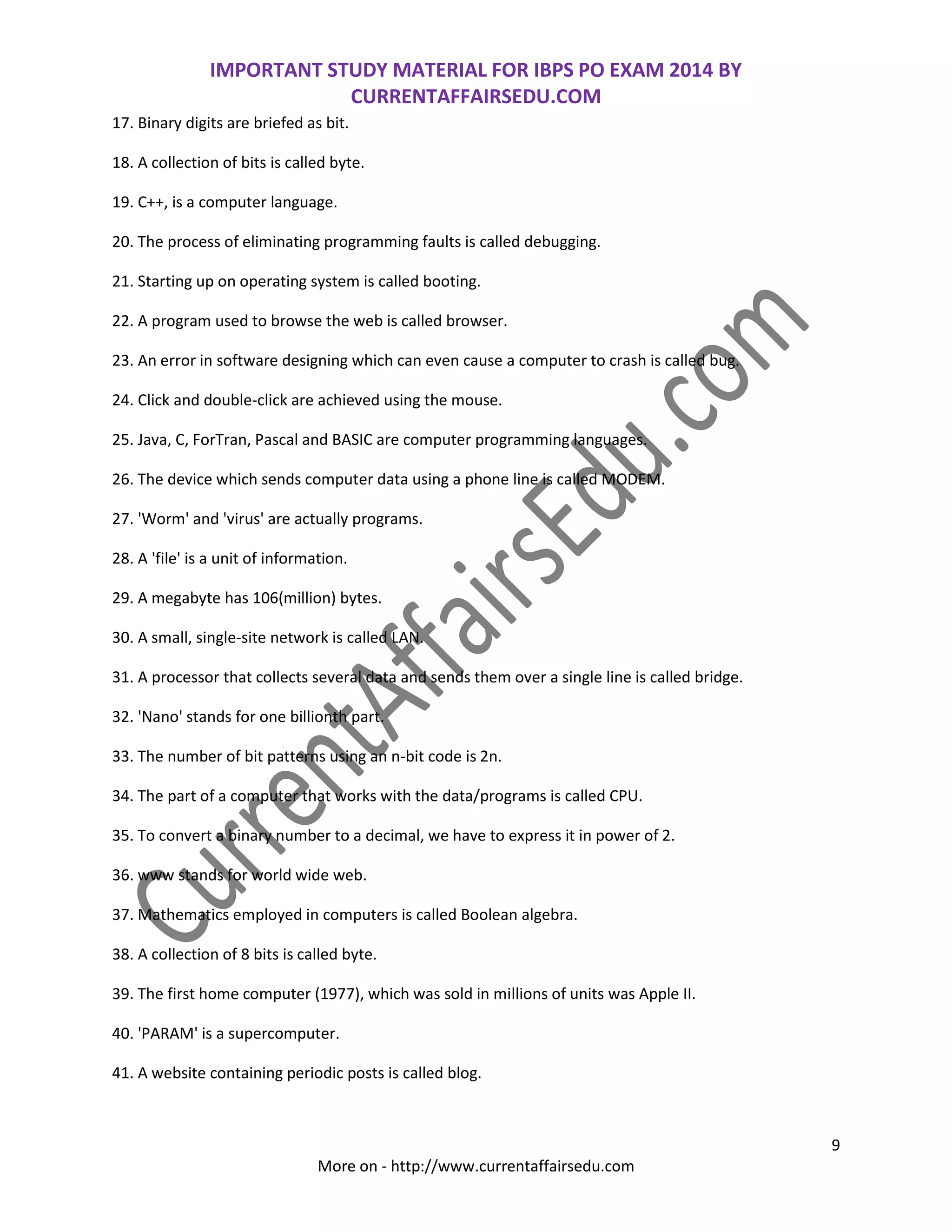 Bank exam-study-material-2014 | PDF