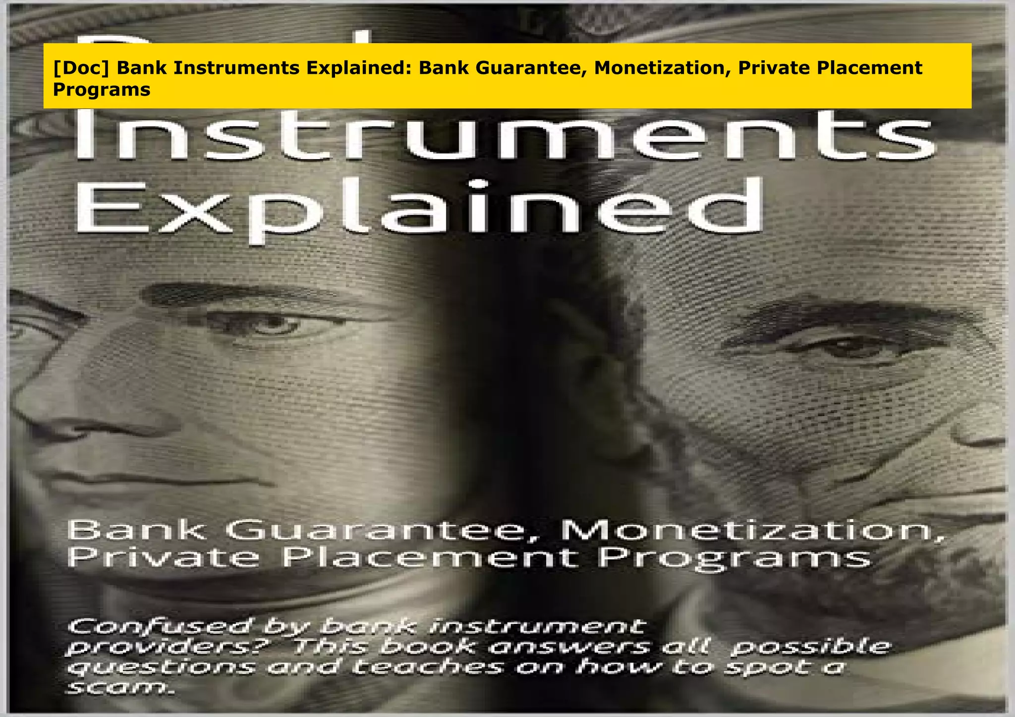[Doc] Bank Instruments Explained: Bank Guarantee, Monetization, Private ...