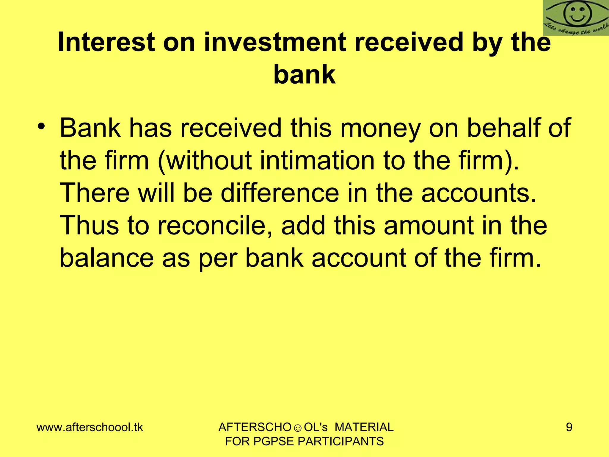 Bank Reconciliation Statement | PPS