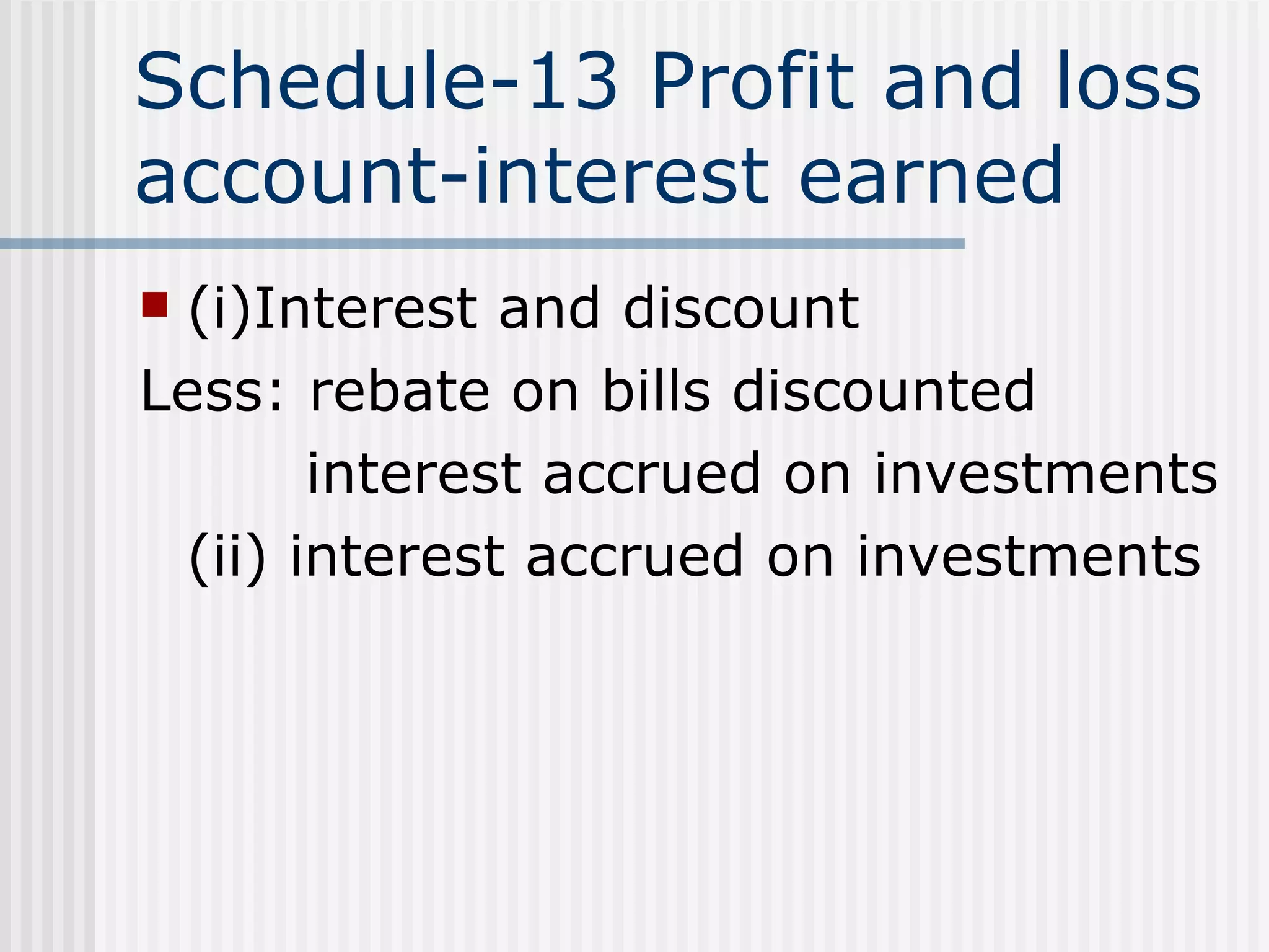 Bank Schedules Balance Sheet | PPT