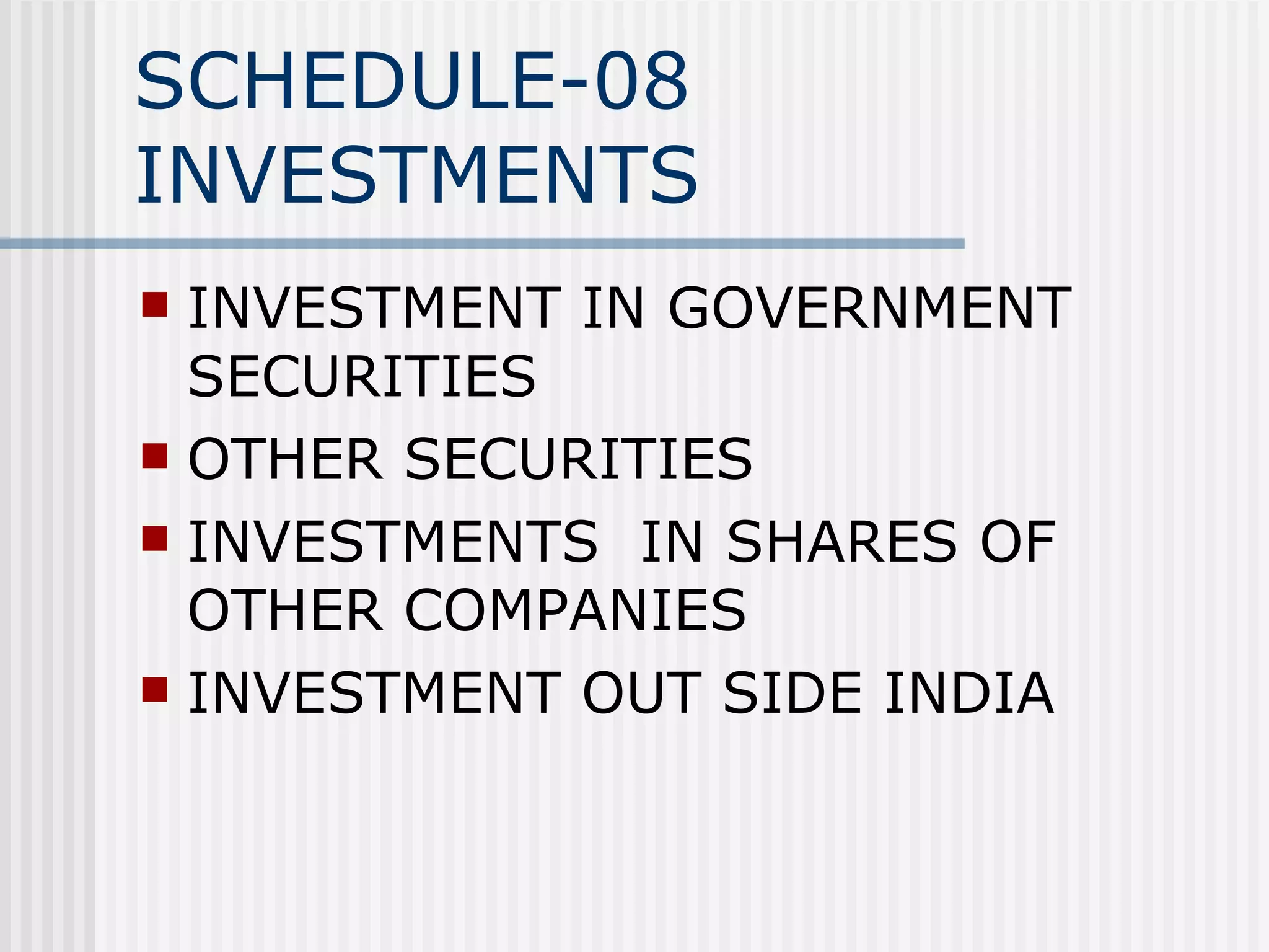 Bank Schedules Balance Sheet | PPT