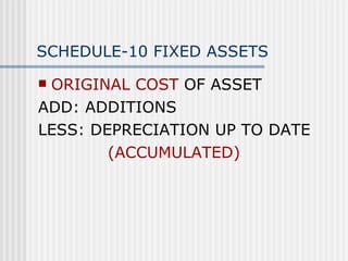 Bank Schedules Balance Sheet | PPT