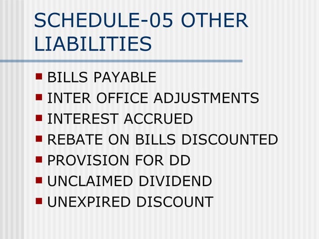 Bank Schedules Balance Sheet | PPT | Consumer Banking | Personal Finance