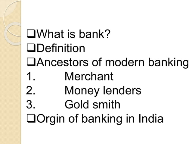 Bcom 1 sem banking 1 chapter | PPTX