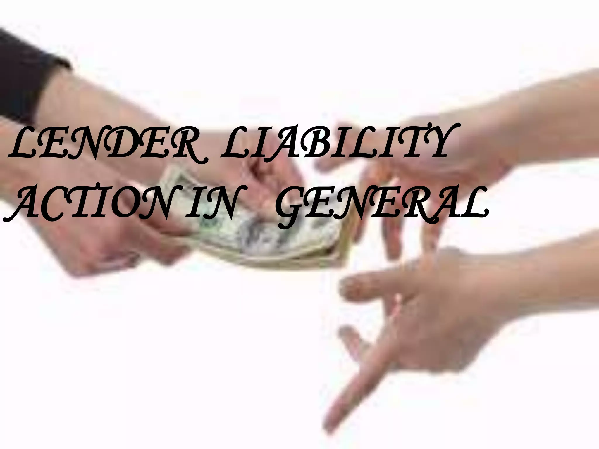 fair practices codes and lenders liability | PPTX