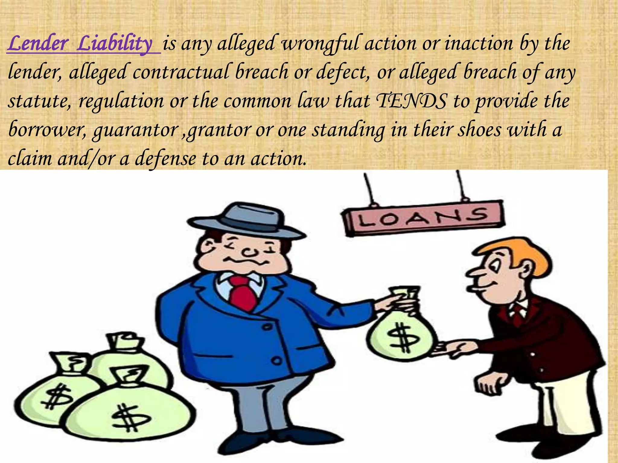 fair practices codes and lenders liability | PPTX