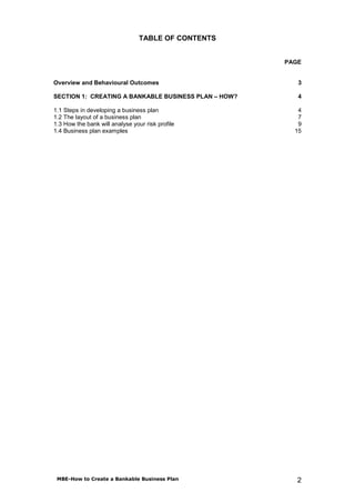 TEMPLATE OF A BANKABLE BUSINESS PLAN DOCUEMNT | PDF