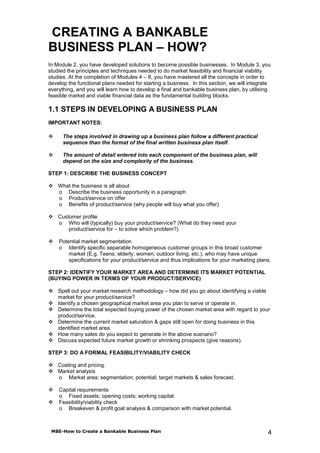 TEMPLATE OF A BANKABLE BUSINESS PLAN DOCUEMNT | PDF