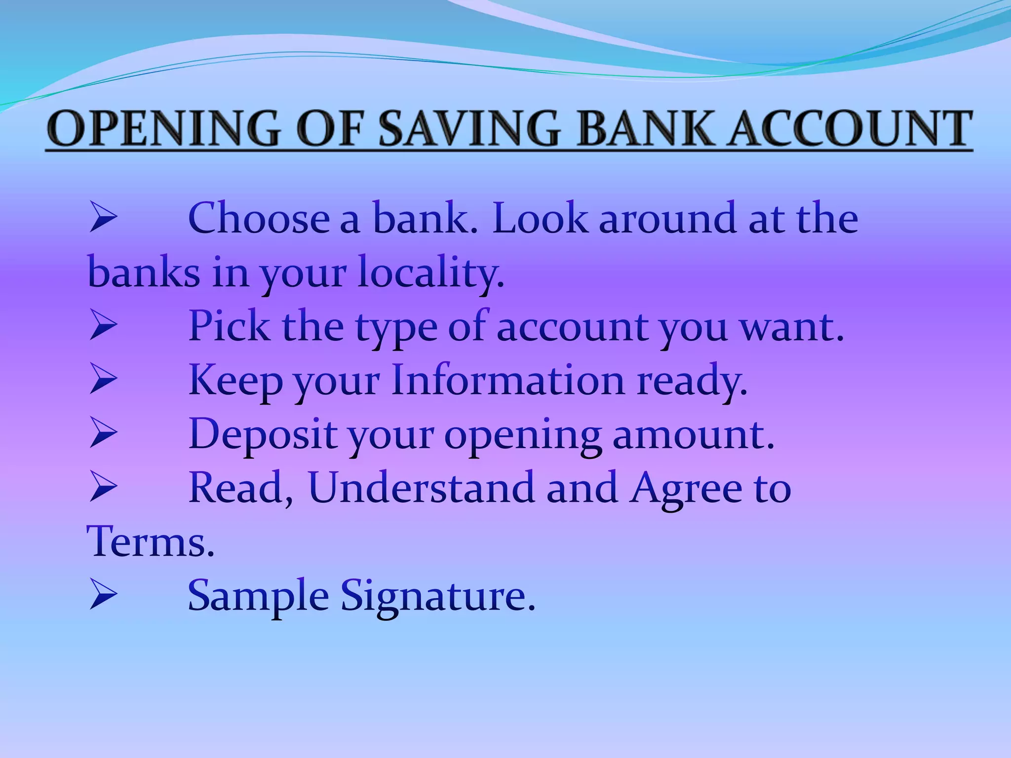 Bank account opening and online banking | PPTX