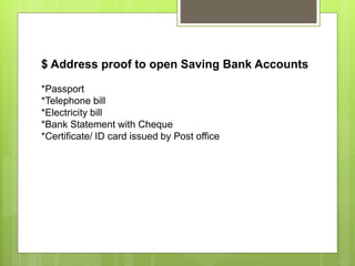 Bank accounts | PPTX