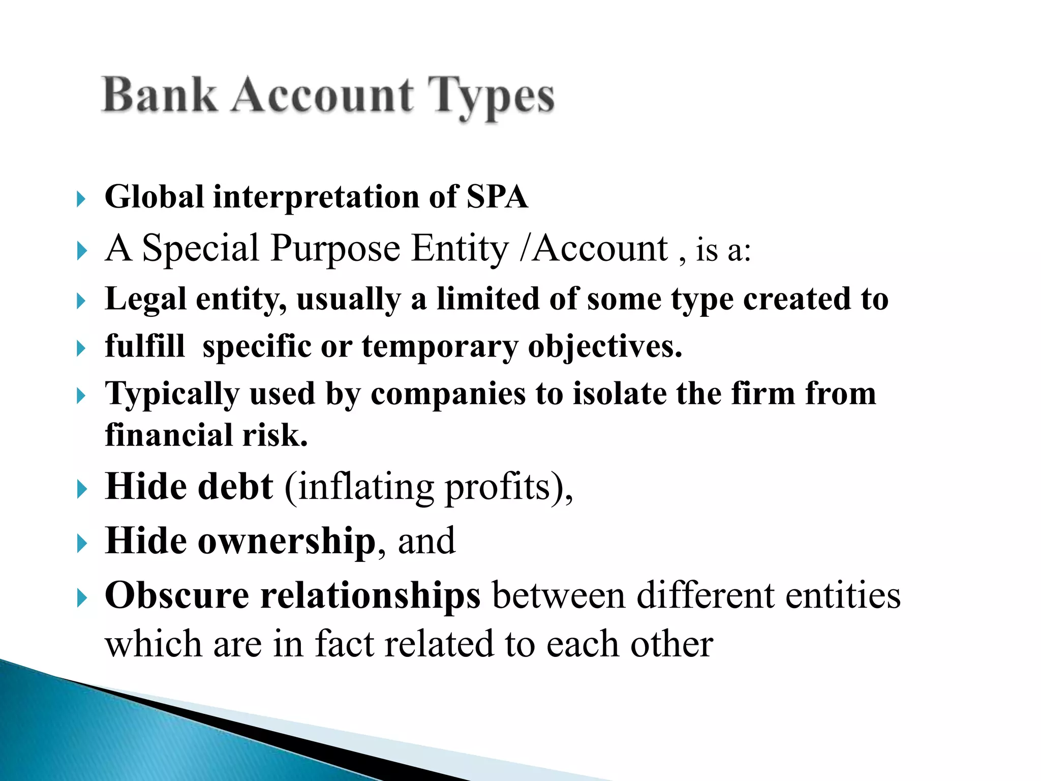 Bank Account Types | PPTX