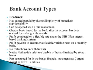 Bank Account Types | PPTX
