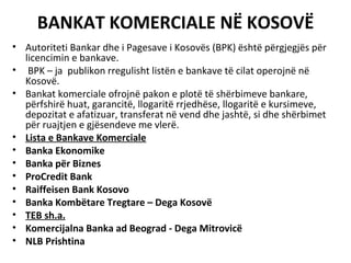 Banka dhe punet bankare | PPT
