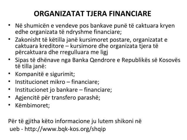 Banka dhe punet bankare | PPT