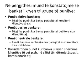 Banka dhe punet bankare | PPT