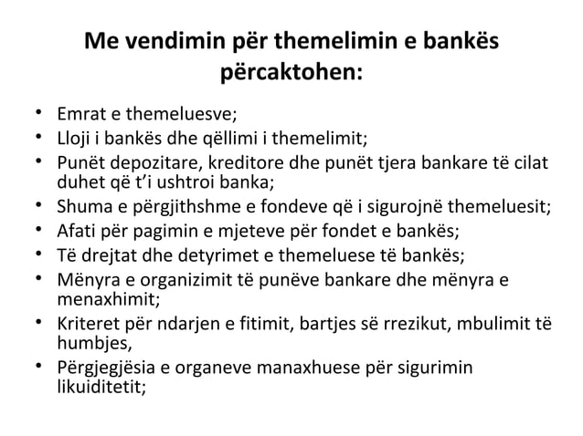 Banka dhe punet bankare | PPT