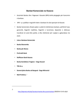 Banka dhe punët bankare | DOC