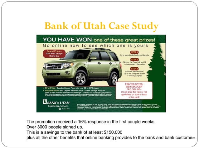 Retail Banks and Credit Union promotions designed to drive traffic | PPT