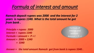 bank and simple interest.pptx | Consumer Banking | Personal Finance