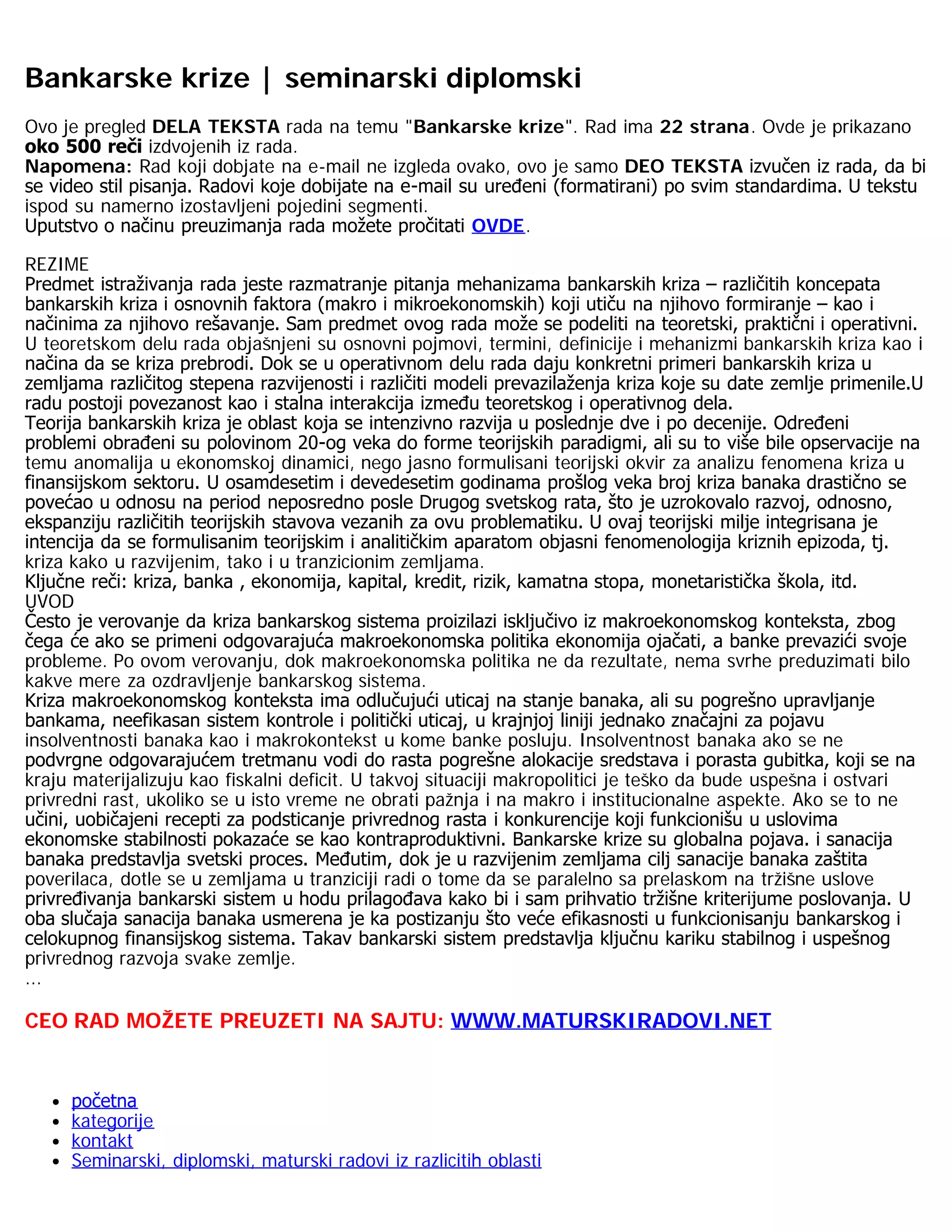 Bankarske krize | PDF