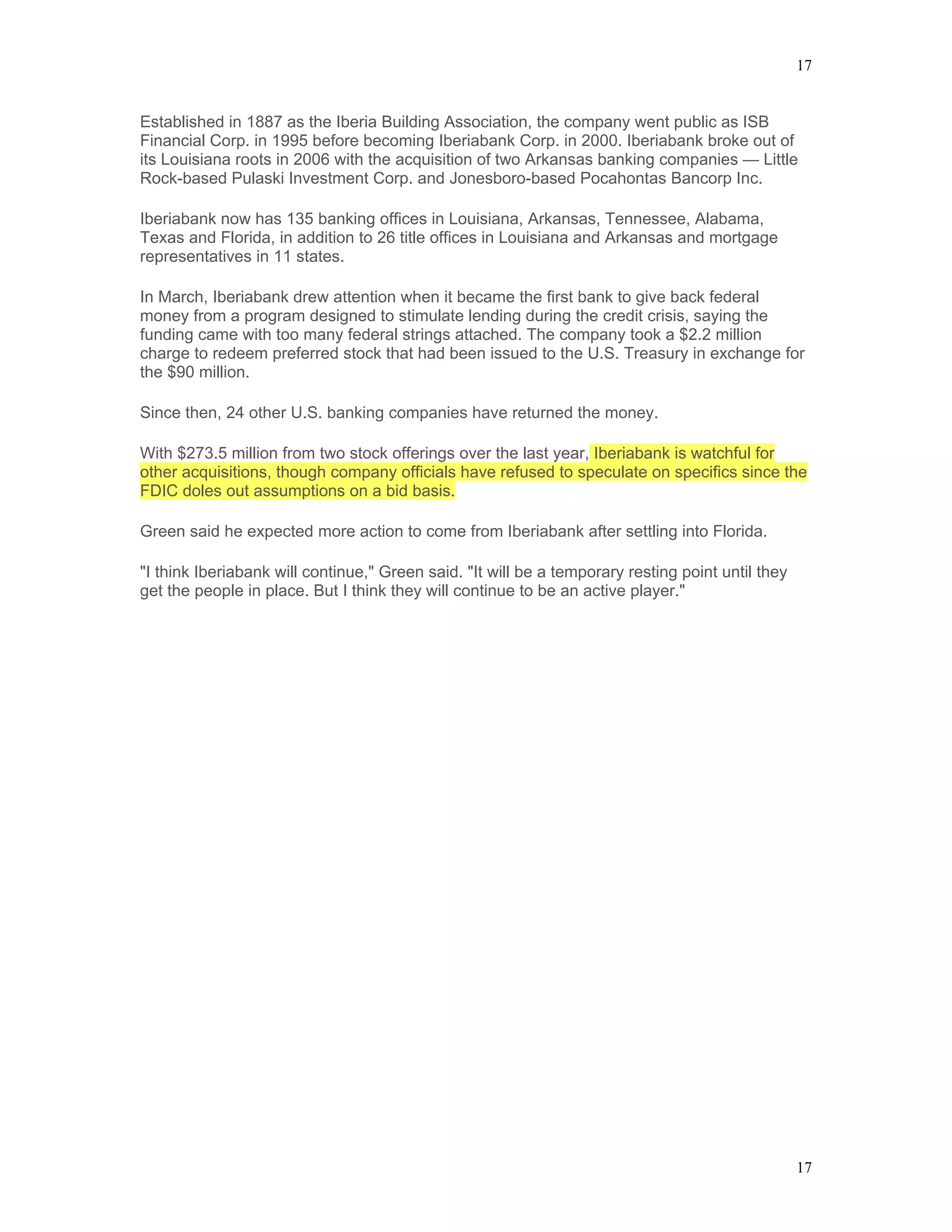 Bank Articles M & A 04-20-2010 | PDF | Mergers and Acquisitions ...