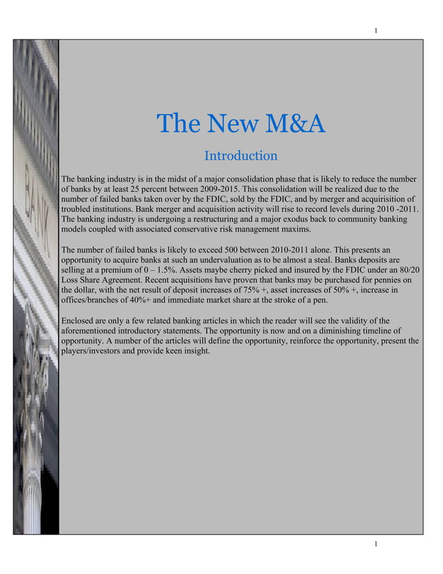 Bank Articles M & A 04-20-2010 | PDF | Mergers and Acquisitions ...