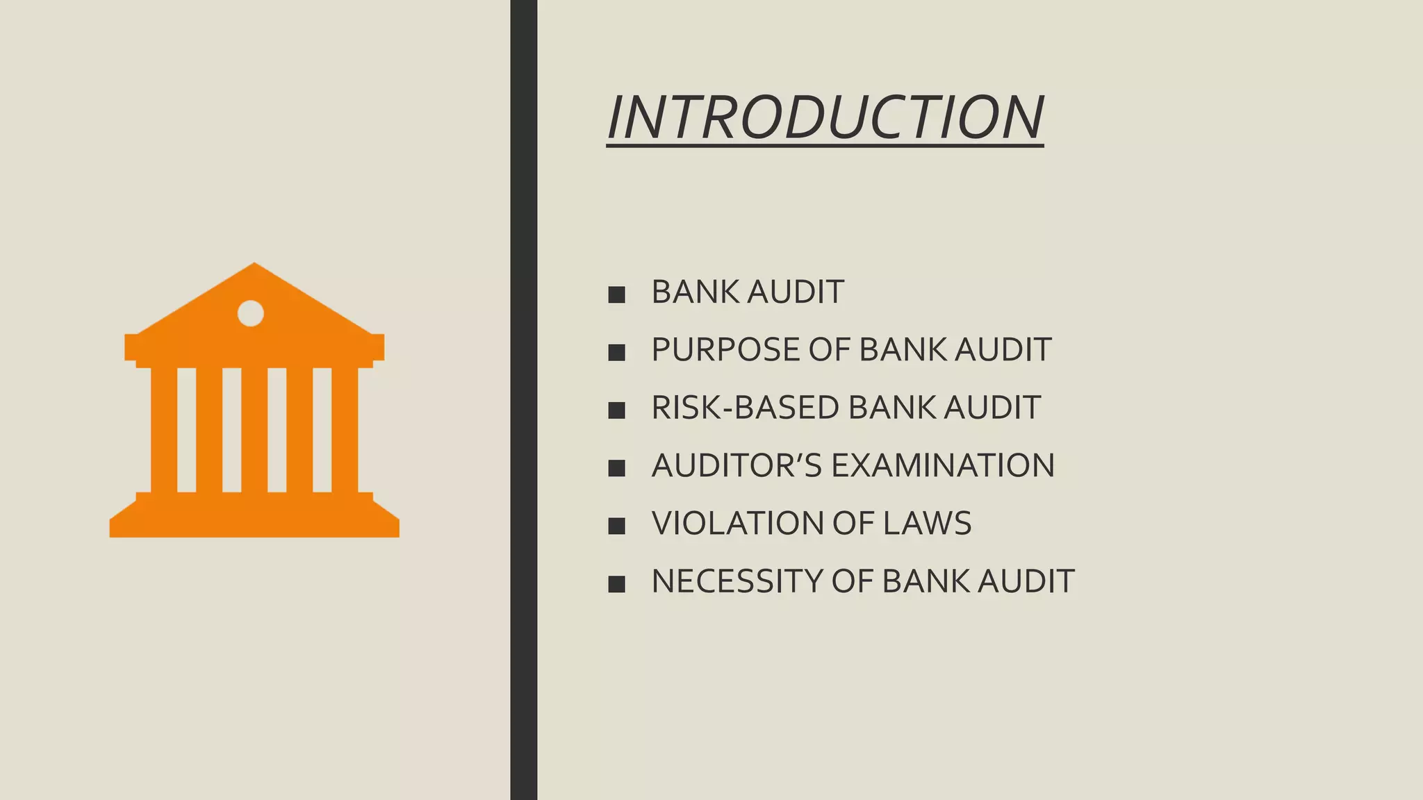 Bank Audit | PPTX