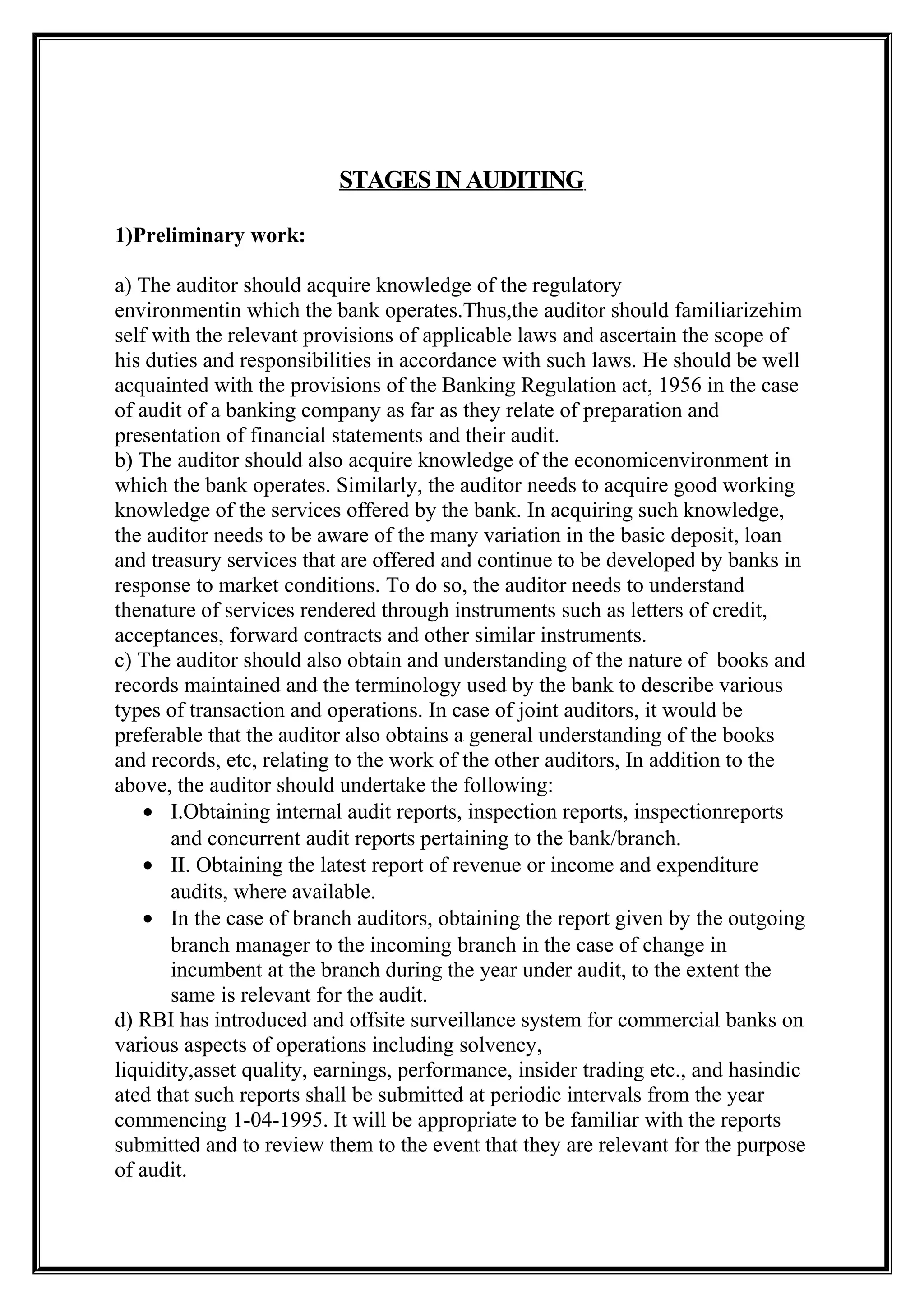 Bank audit slideshare | DOC