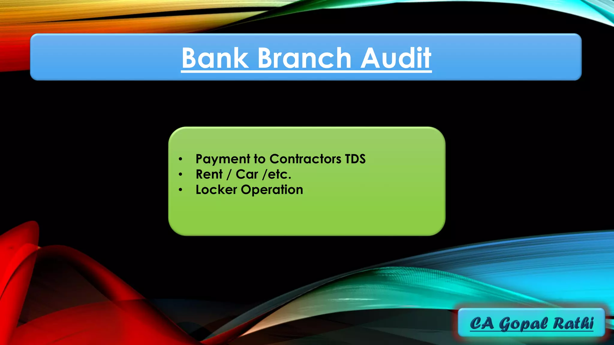 Bank audit by ca gopal rathi | PDF