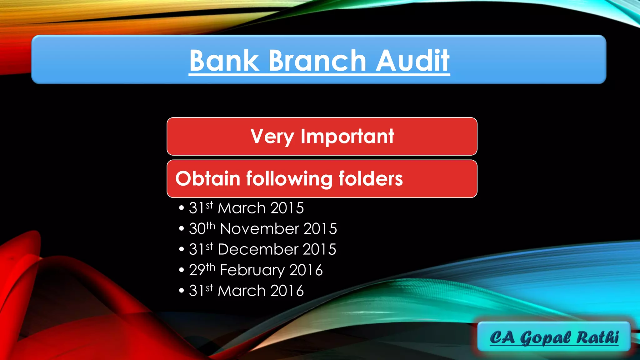Bank audit by ca gopal rathi | PDF